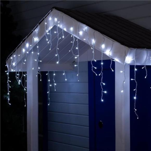 Holiday | White Icicle Lights Outdoor 66ft 80 Led Icicle Christmas ...